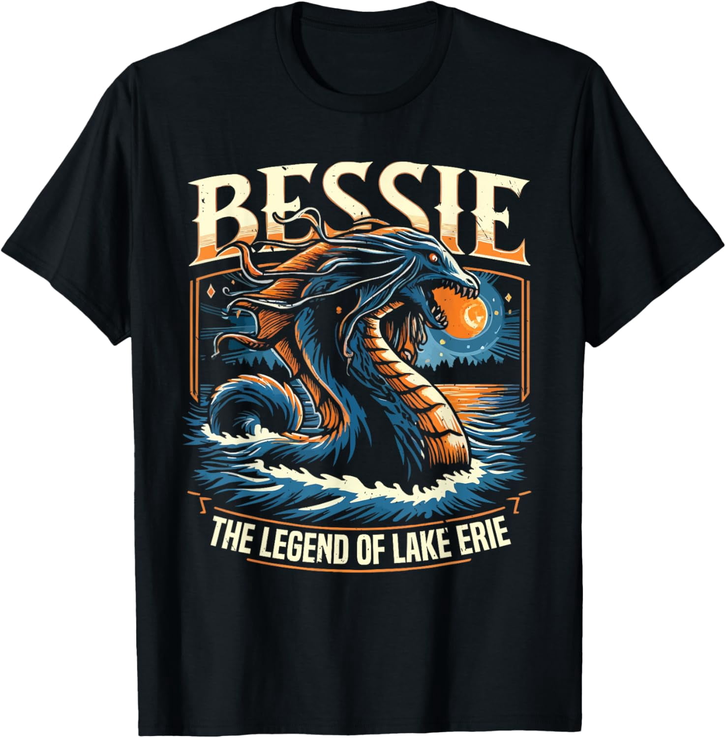 Bessie Lake Erie Monster Myth Cryptozoology Cryptid T-Shirt - Walmart.com