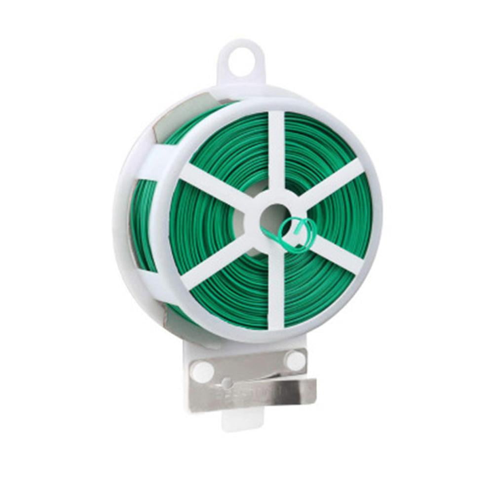 Best-1 Roll Garden Plant Support Twist Tie Green Wire Strapping Rope ...