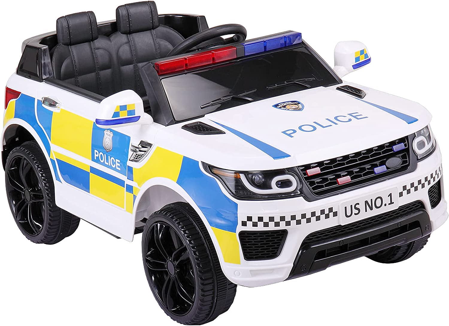 Best 12V Kid Ride on Police Cop Car Battery Powered Electric Truck with ...
