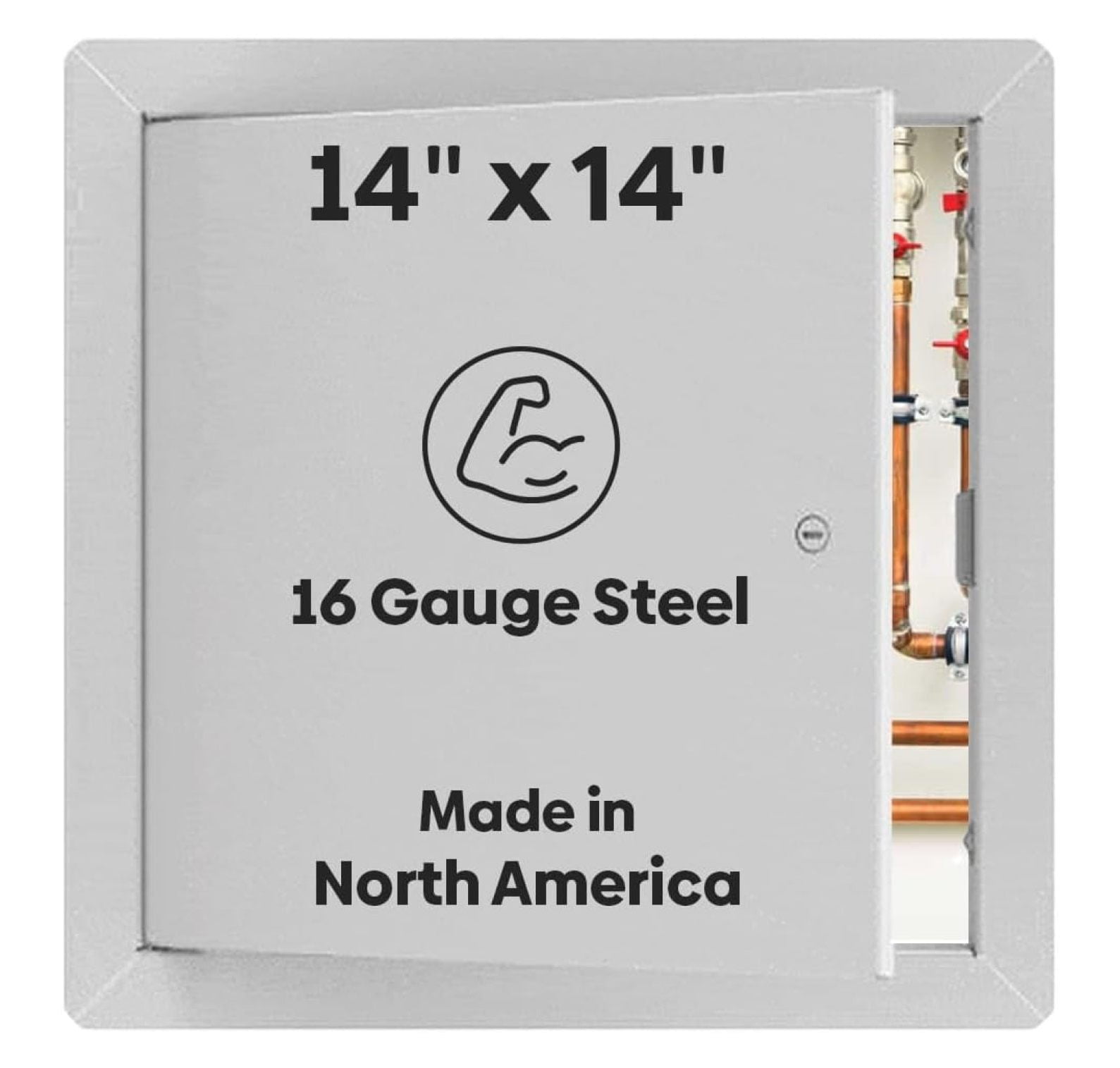 Best 14" x 14" Universal Metal Access Panel with Flange, 16-Gauge Cold ...