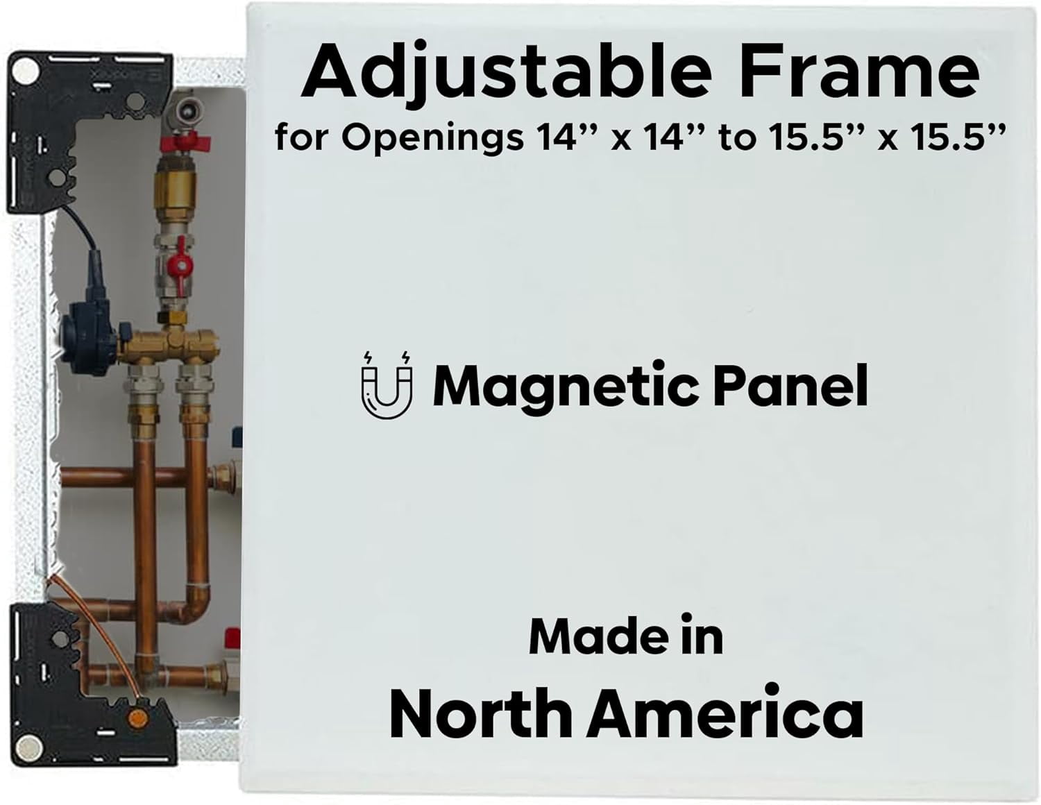 Best 14” x 15.5” Magnetic Wall Access Panel with Adjustable Frame ...
