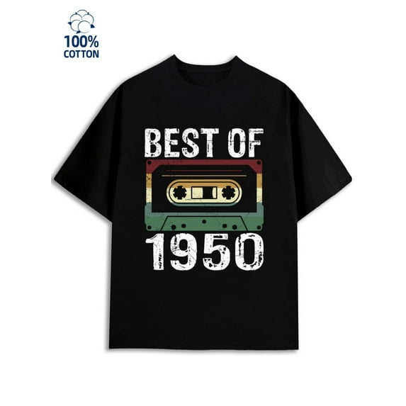 Best of 1950 men funny humor 180G 100% Cotton black husband funny humor ...