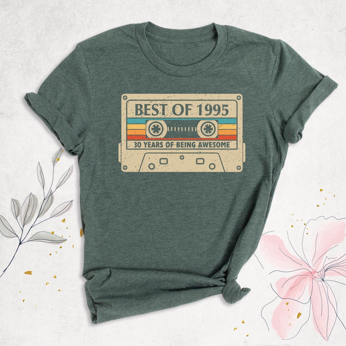 Best Of 1995 Cassette Birthday Shirt, 30th Birthday Shirt, Vintage 1995 ...