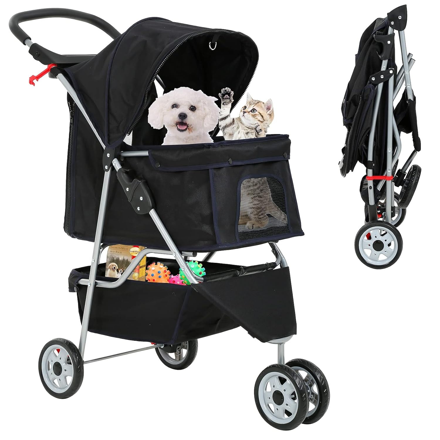 Best 3 Wheels Pet Stroller for Dog Stroller Cat Stroller, Lightweight ...