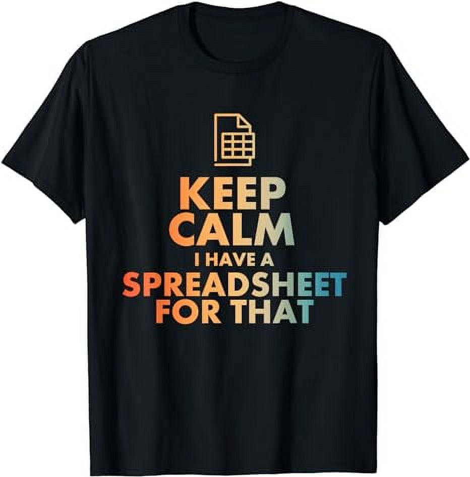 Best Accountant Design For Men Women Accounting Spreadsheet T-Shirt ...