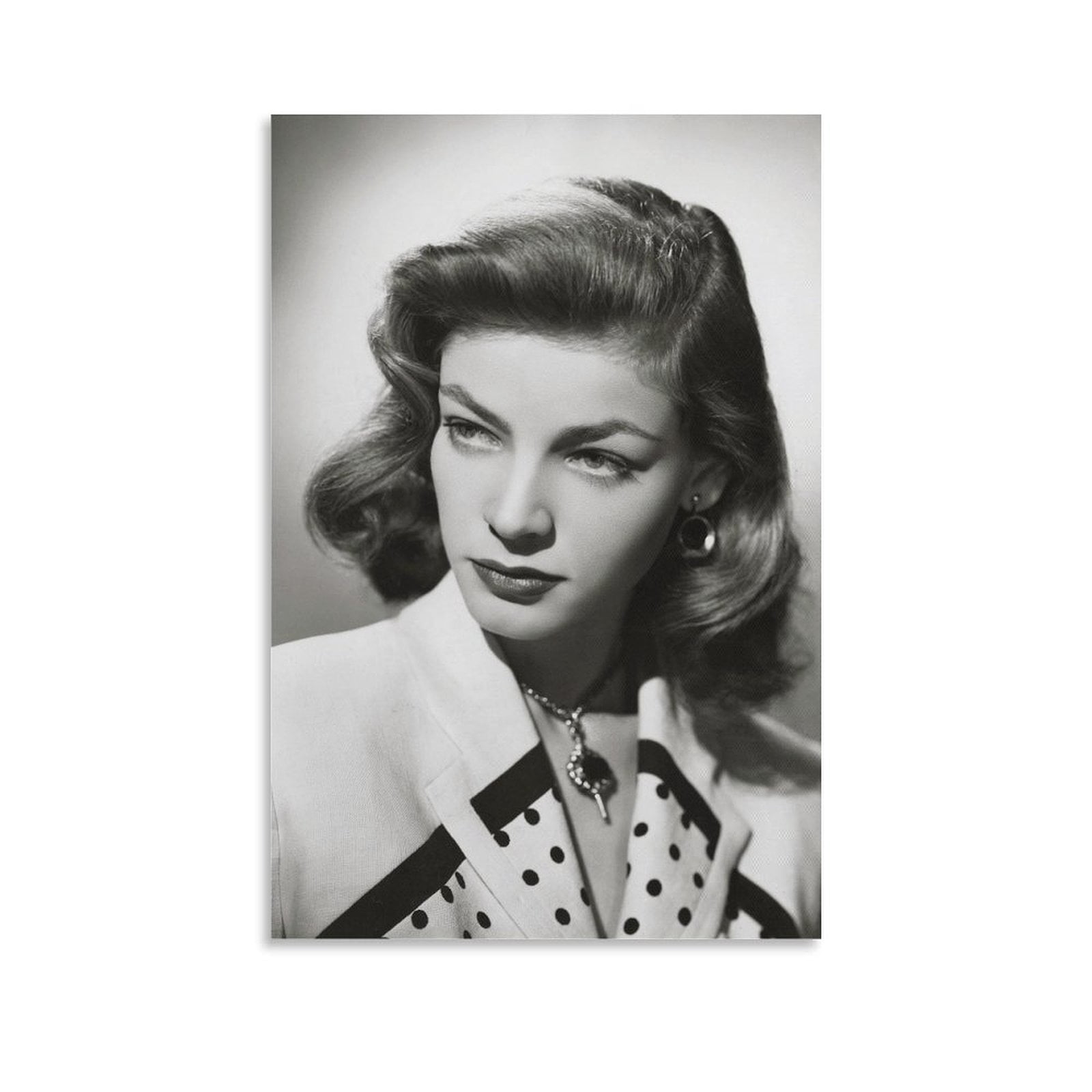 Best Actresses Ever Lauren Bacall Retro Poster Picture Print Canvas ...