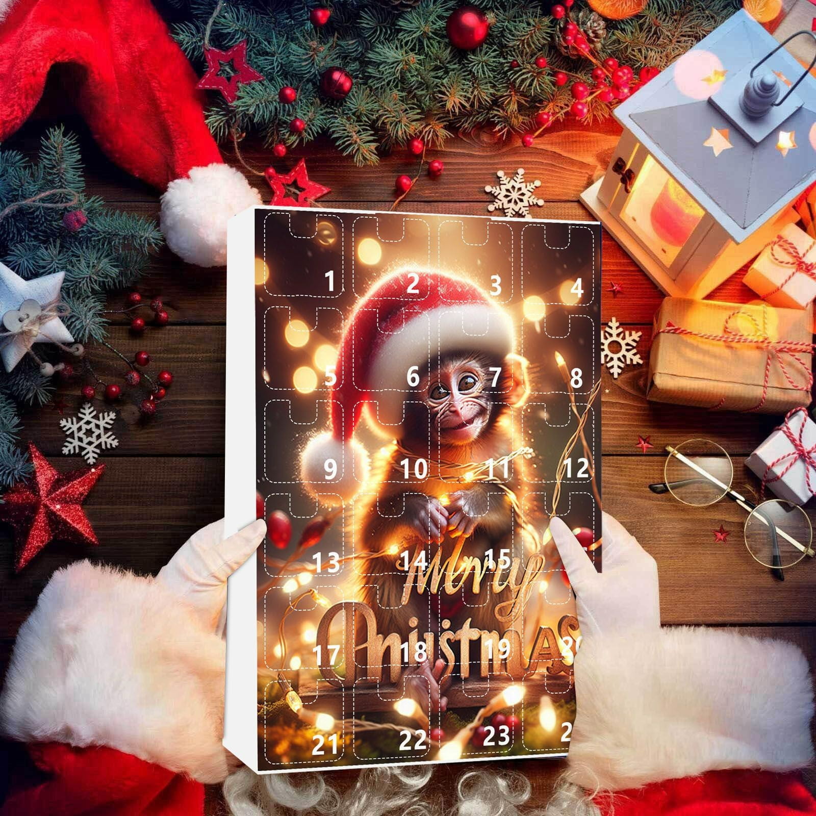 Best Advent Calendar 2025 2024 Monkey Pendant Christmas Countdown ...