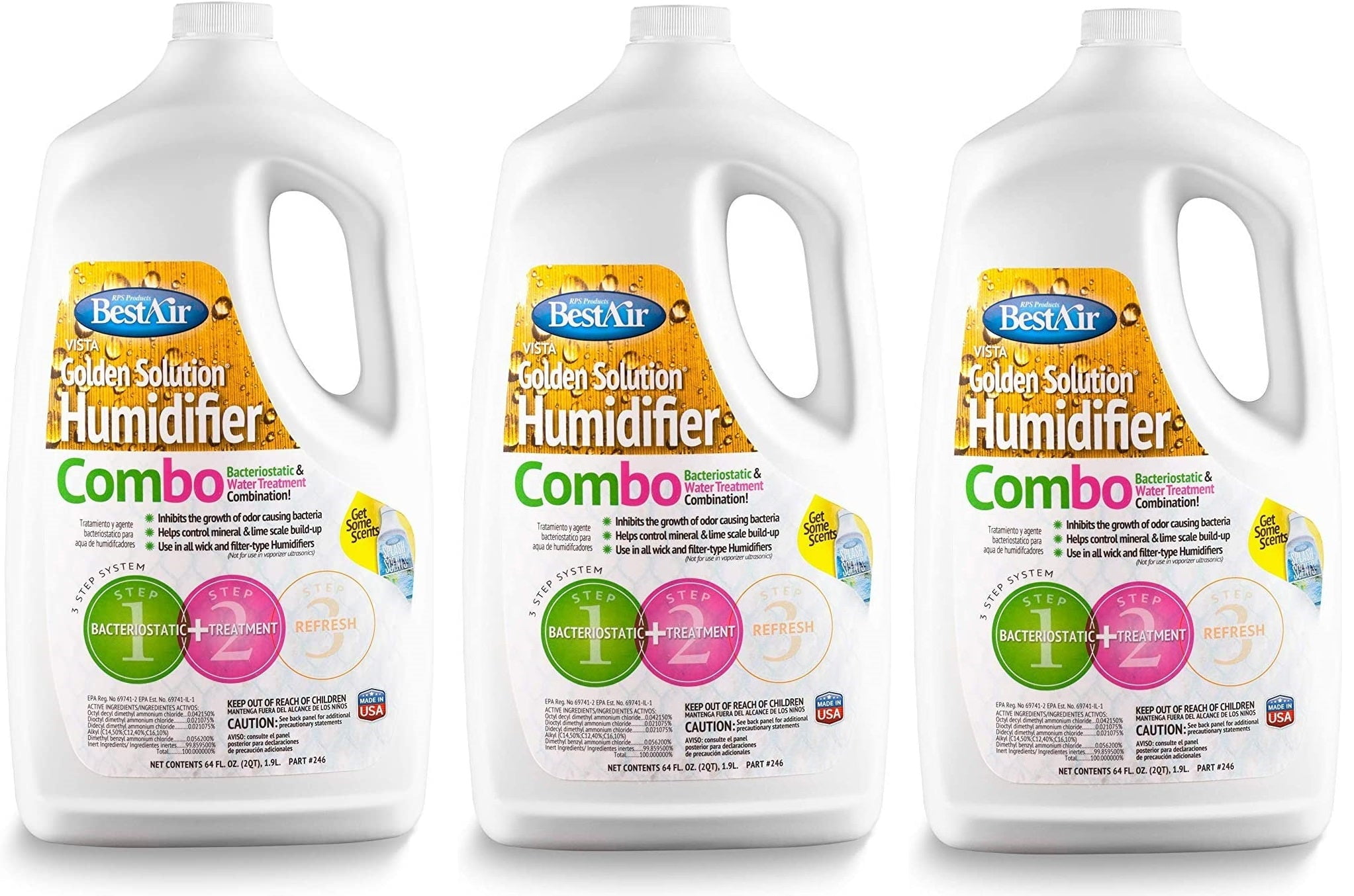 Best Air 246-PDQ 64 oz Bottle Of Golden Solutions Bacteriostatic ...