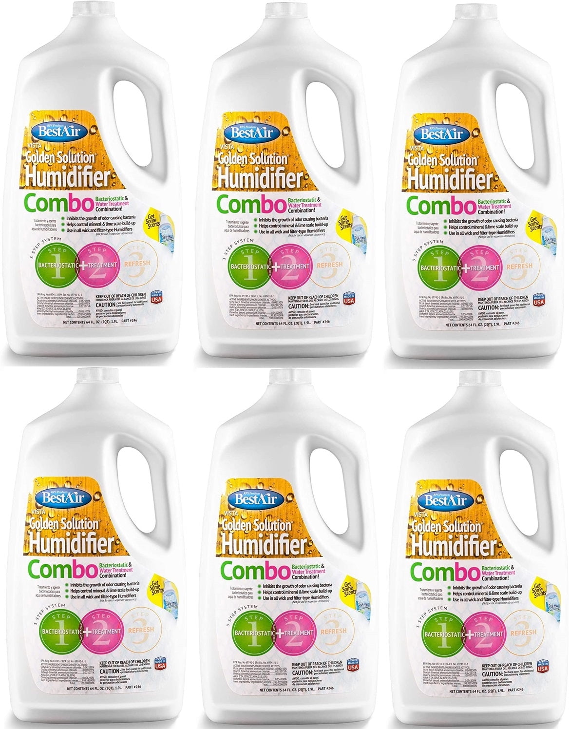 Best Air 246-PDQ 64 oz Bottle Of Golden Solutions Bacteriostatic ...