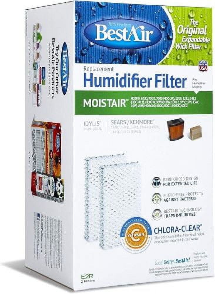 Best Air E2R 2-Count Pack of Replacement Humidifier Wick Filters ...