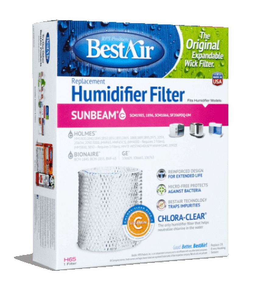 Best Air H65-PDQ-4 Replacement Humidifier Wick Filter - Walmart.com