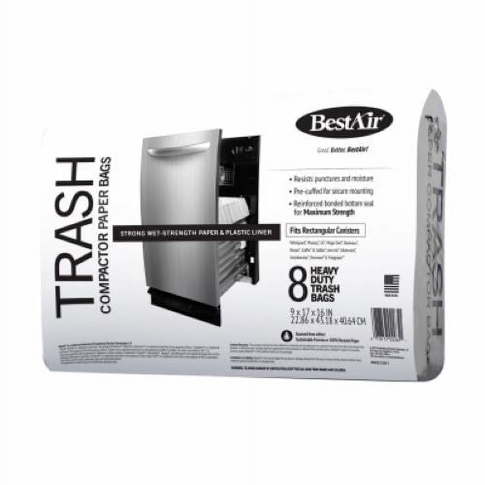 Best Air WMCK133508 8-Pack Of Paper Trash Compactor Bags - Quantity of ...