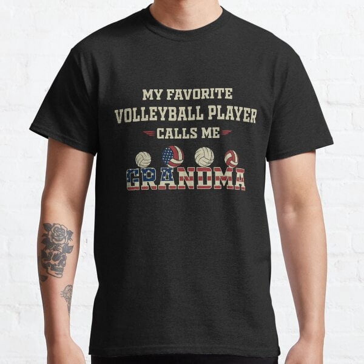 Best American Flag Volleyball Grandma Shirt Sports Team Player ...