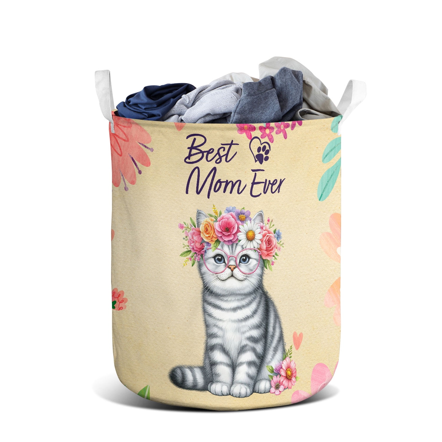 Best American Shorthair Mom Ever Happy Mother's Day Foldable Laundry ...
