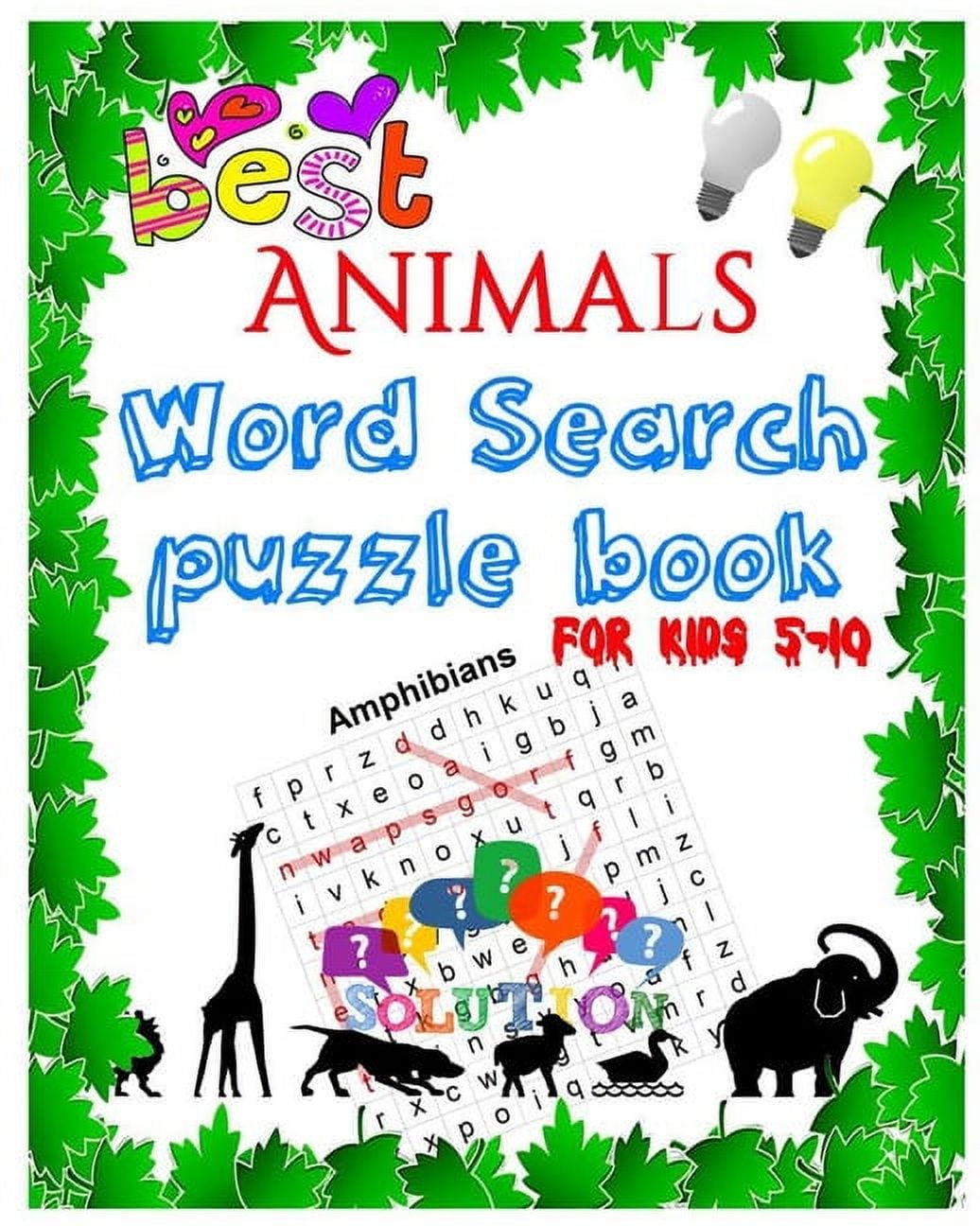 Best Animals Word Search puzzle book for kids 5-10: Word Search Books ...