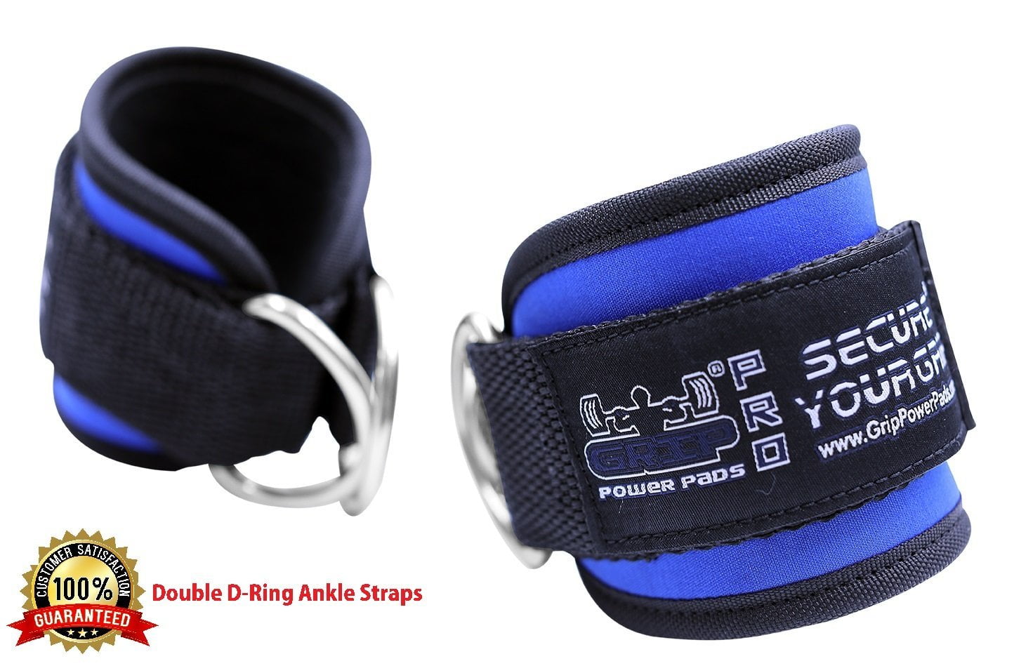 Best Ankle Straps for Cable Machines Double D-Ring Adjustable Neoprene ...