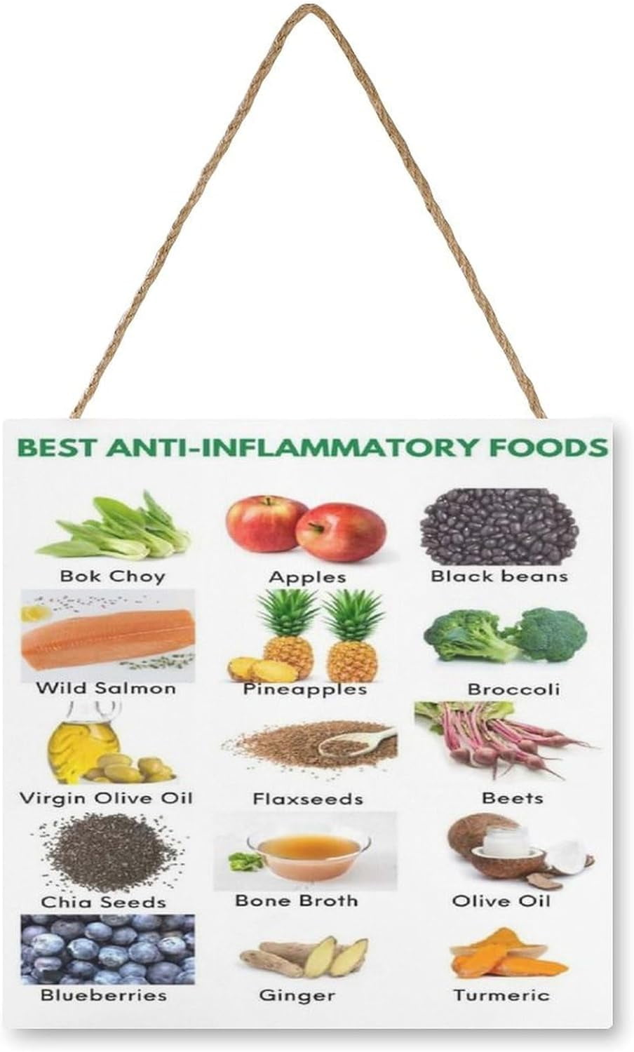 Best Anti- Inflammatory Foods Wooden Signs Nutrition Therapist Science ...