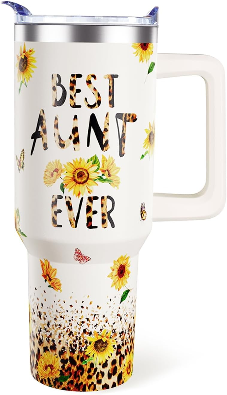 Best Aunt Ever Gifts for Aunt from Niece Nephew 40oz Aunt Tumbler with ...