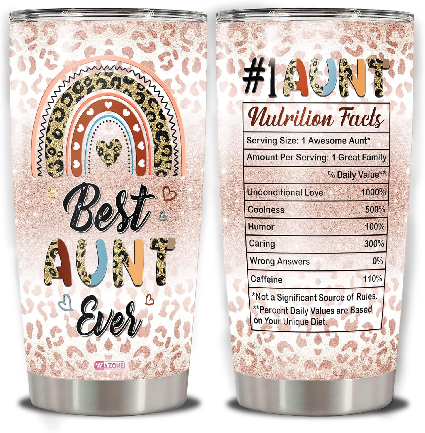 Best Aunt Ever Tumbler 20Oz Double Wall Vaccum Insulated Travel Mug ...