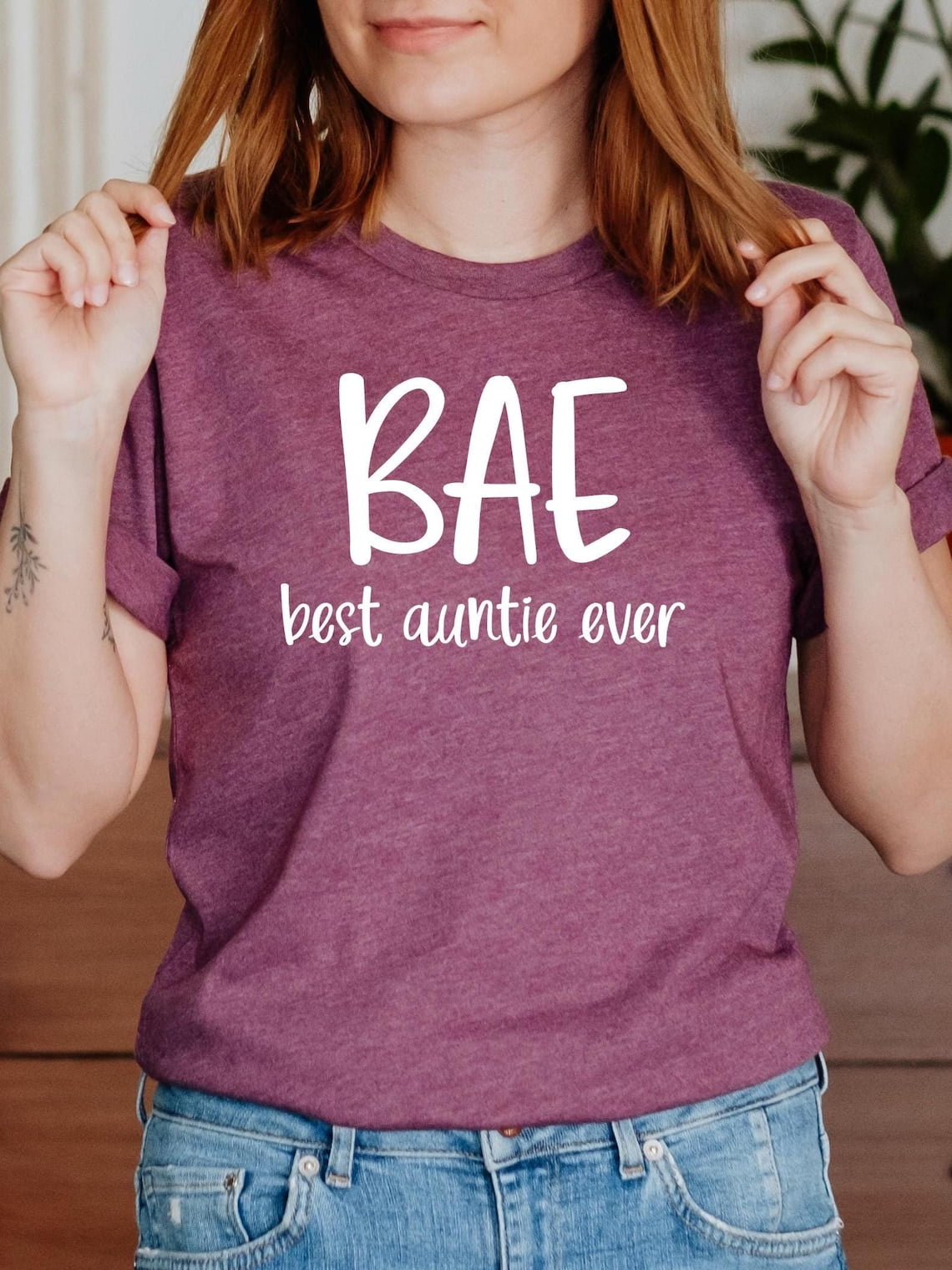 Best Auntie Ever Shirt, New Aunt Gift T-Shirt, Promoted to Auntie, BAE ...