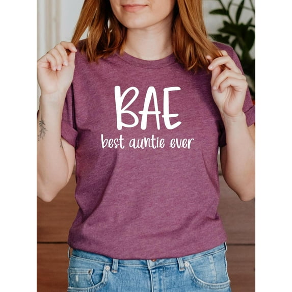 Best Auntie Ever Shirt, New Aunt Gift T-Shirt, Promoted to Auntie, BAE ...