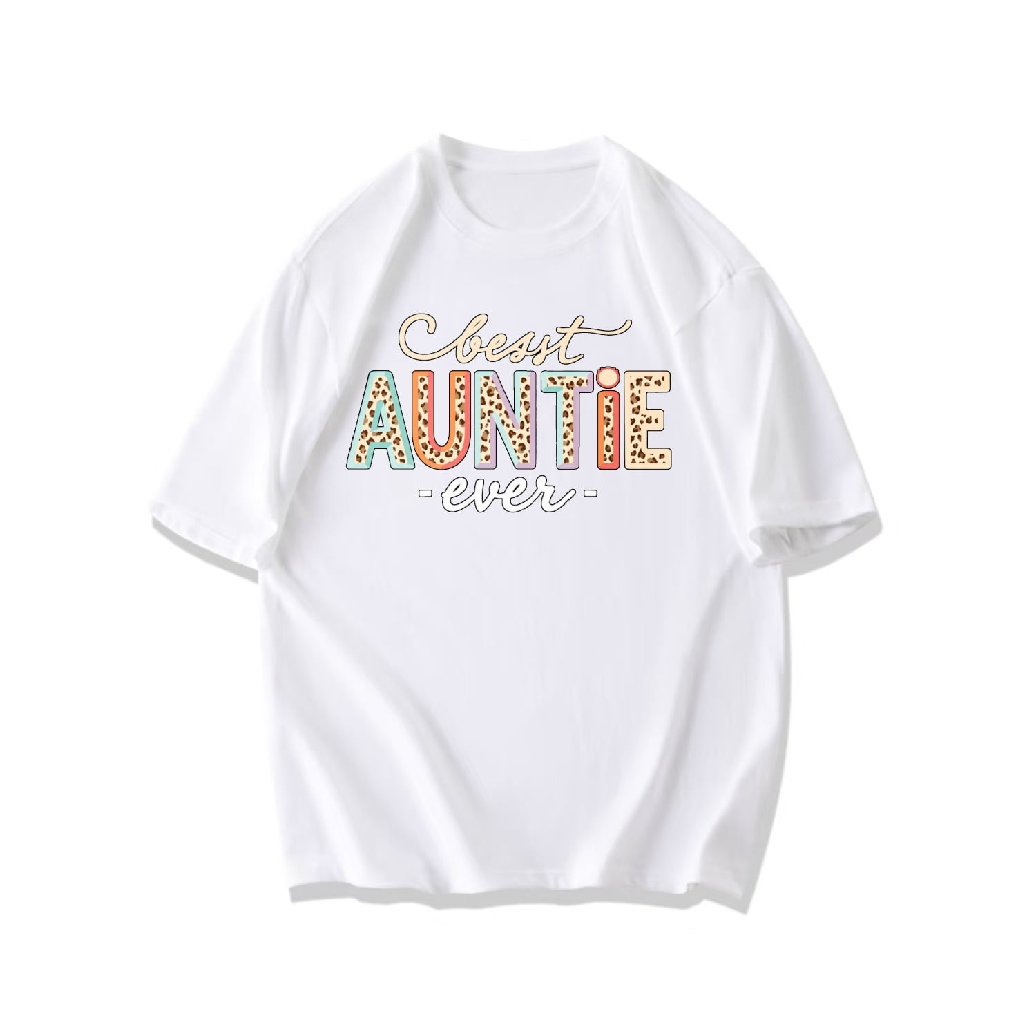 Best Auntie Ever T Shirt Black Leopard Print And Text Design For Family ...