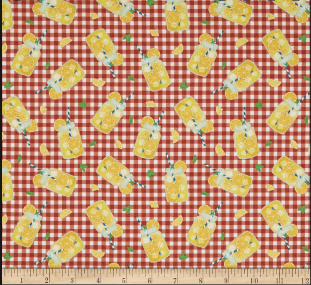 Best Bbq - Red - Plaid - Lemonade Please - Michael Miller- Dcx10539 ...