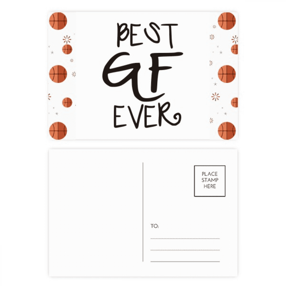 Best BF Ever Valentine's Day Love Basketball Postcard Set Thanks Card ...