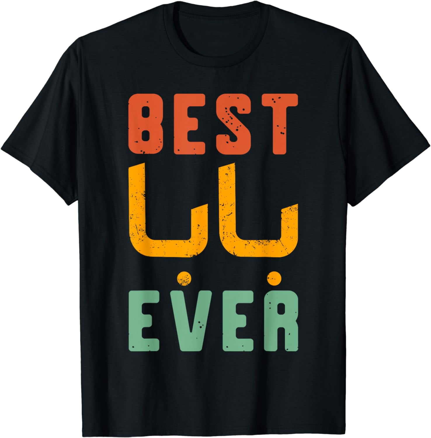Best Baba Ever Colorful Vintage Lettering Father Design T-Shirt ...