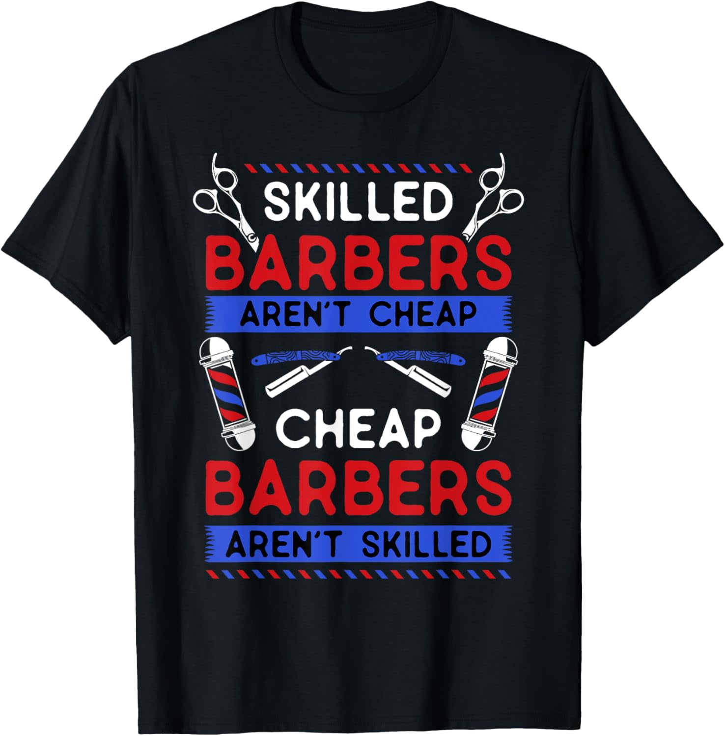 Best Barber Design For Men Women Barber Barbershop Lovers T-Shirt ...