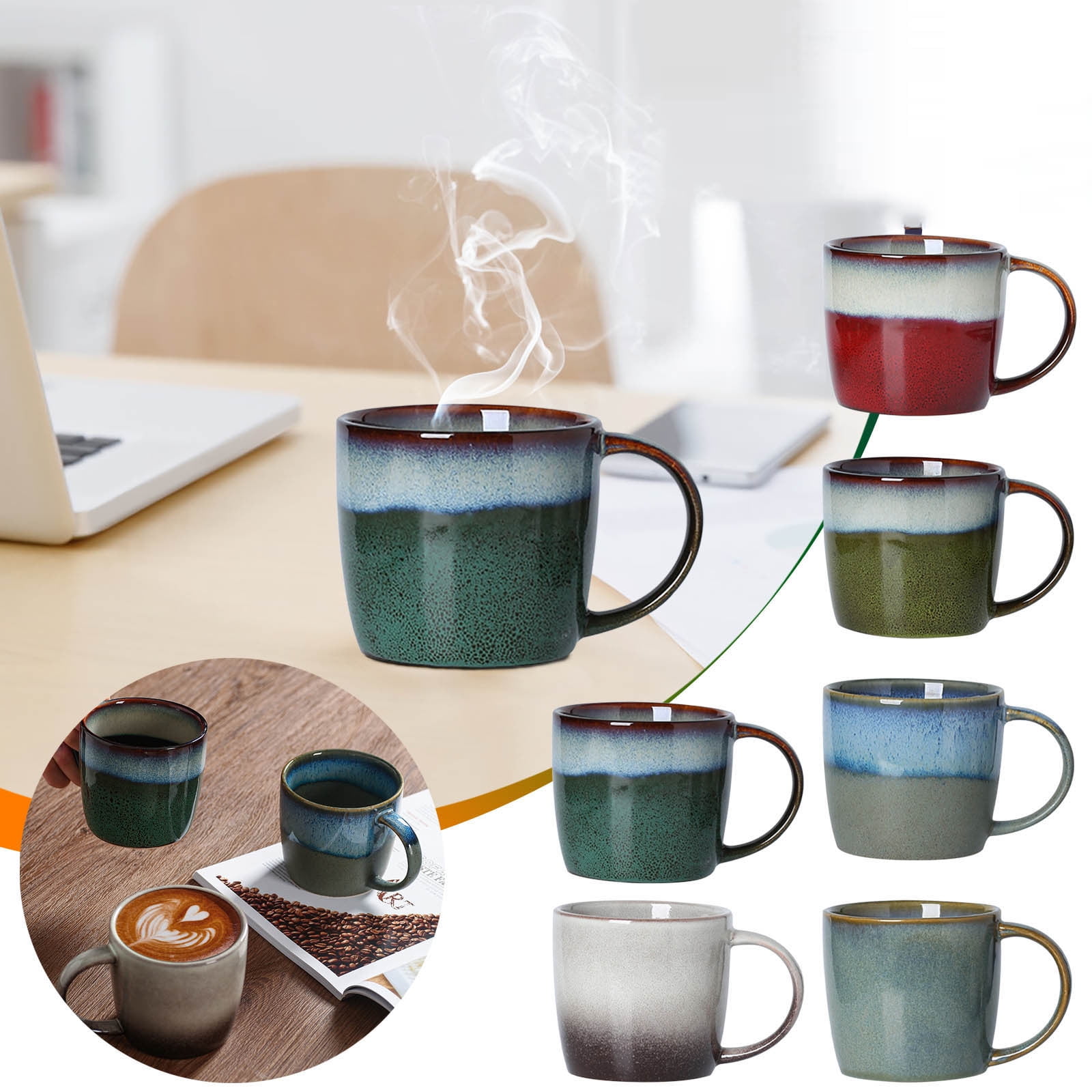 Best Bargains Ergonomic Ceramic Gradient Coffee Mug - Large Capacity ...