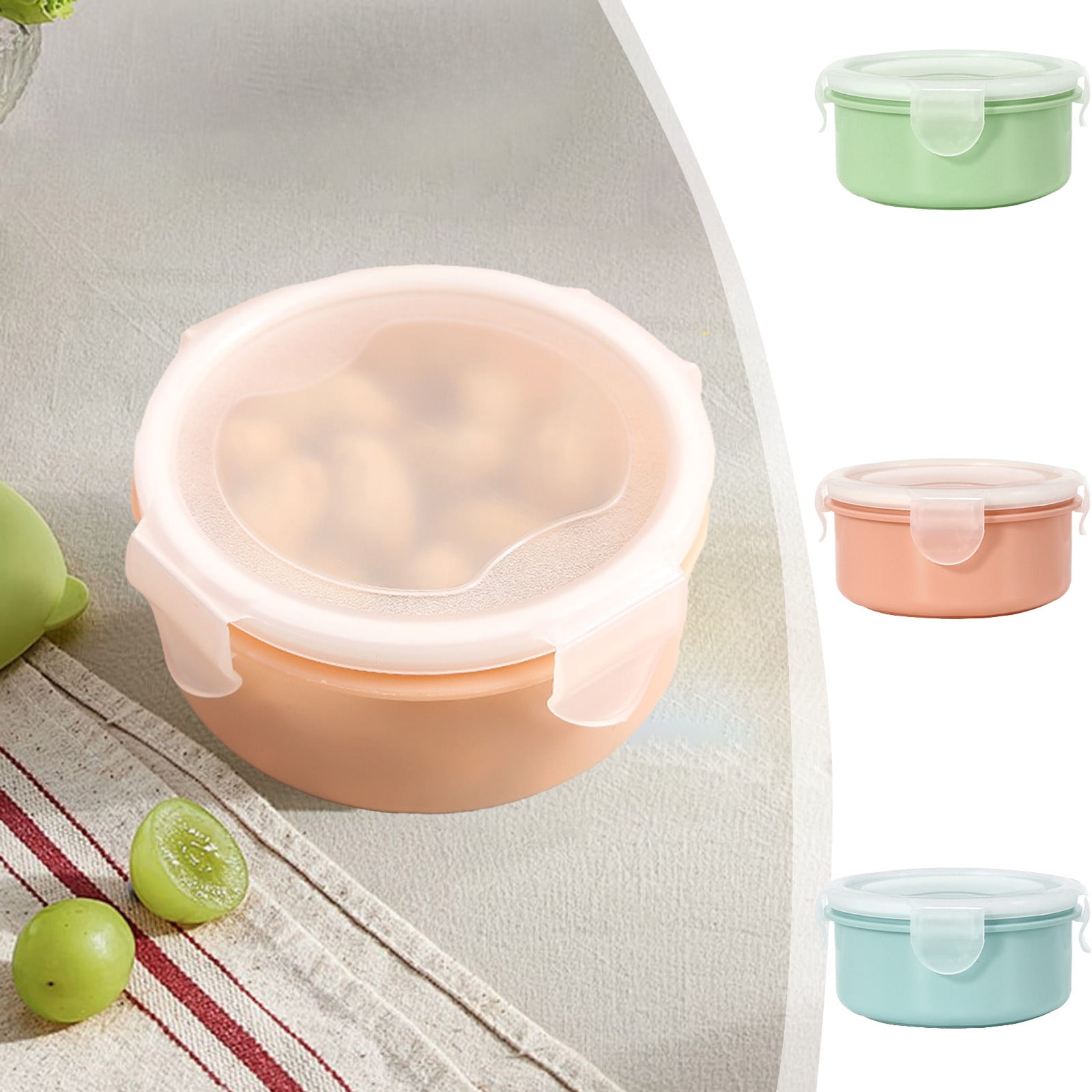 Best Bargains Mini Circular Food Storage Container - 4.3" Airtight ...