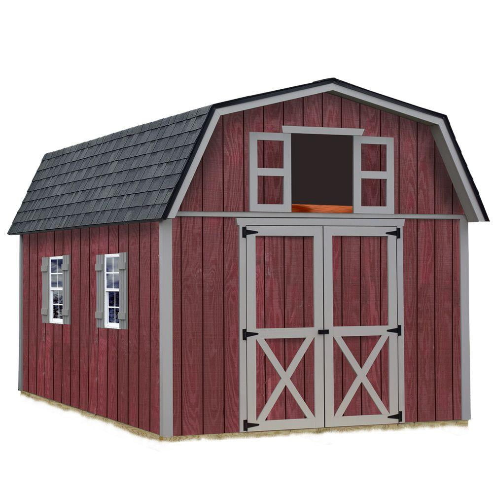 Best Barns Woodville Wooden Storage She with Loft & Double Doors, 123 ...