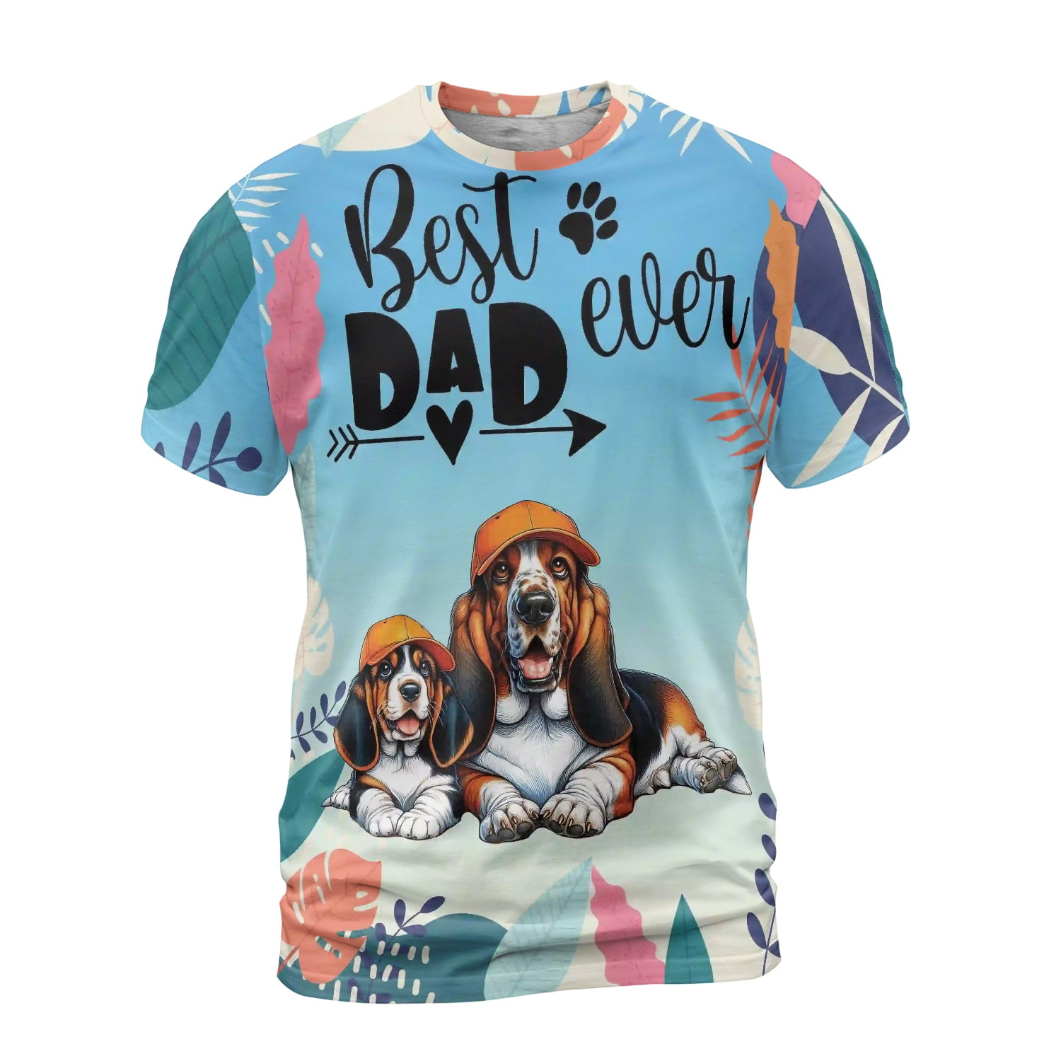 Best Basset Hound Dad Ever Happy Father's Day All Over Print 3D Shirt ...
