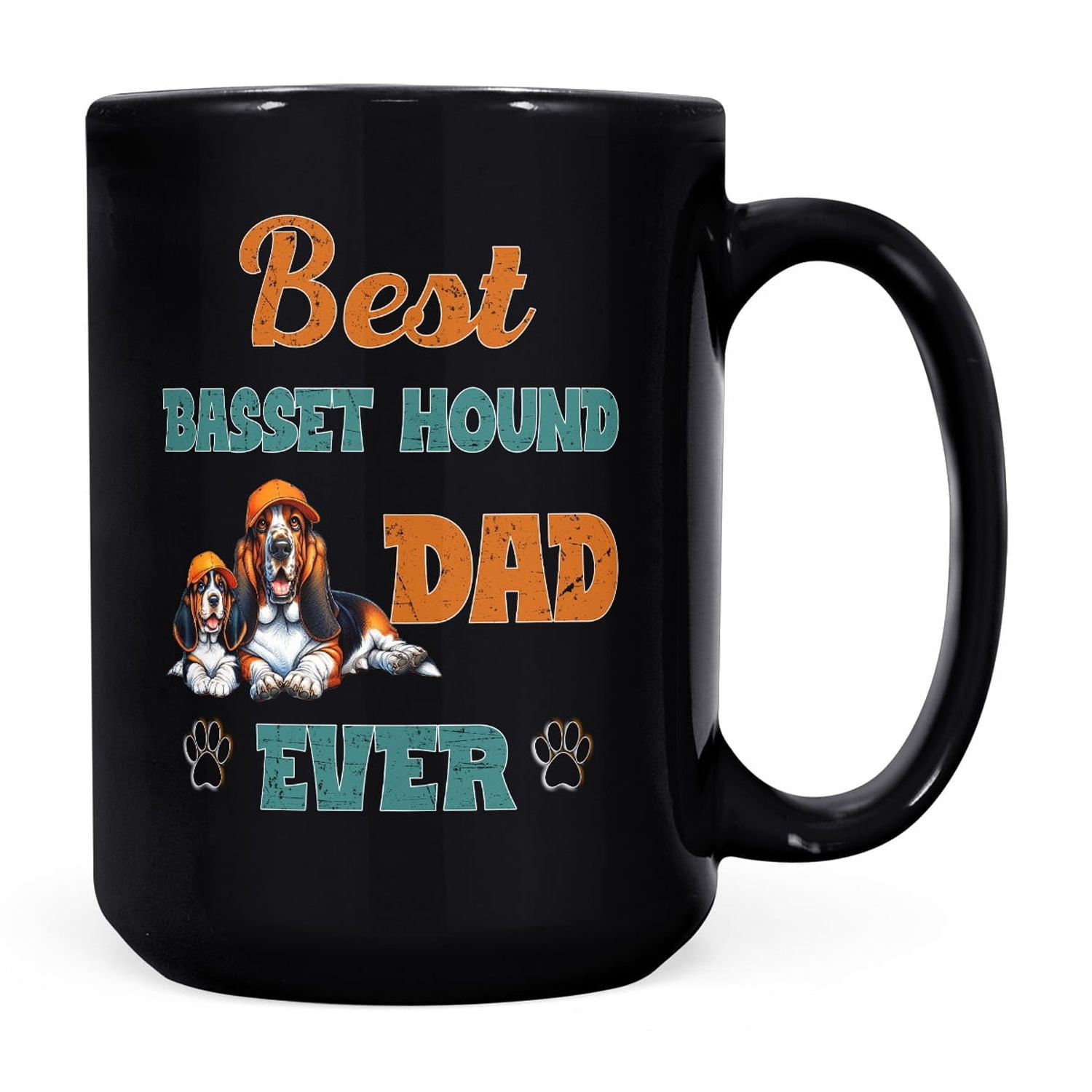 Best Basset Hound Dad Ever Happy Father's Day Mug Bassets Dog Breed ...