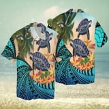 Best Beach Turtle Hawaiian Shirt - Walmart.com