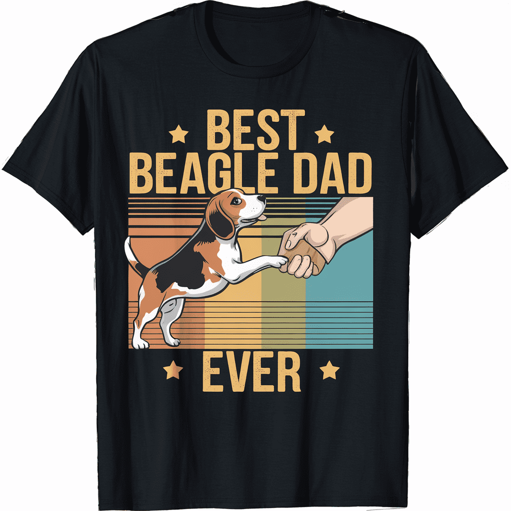 Best Beagle Dad Ever Cute Puppy Lover Graphic Tee - Walmart.com