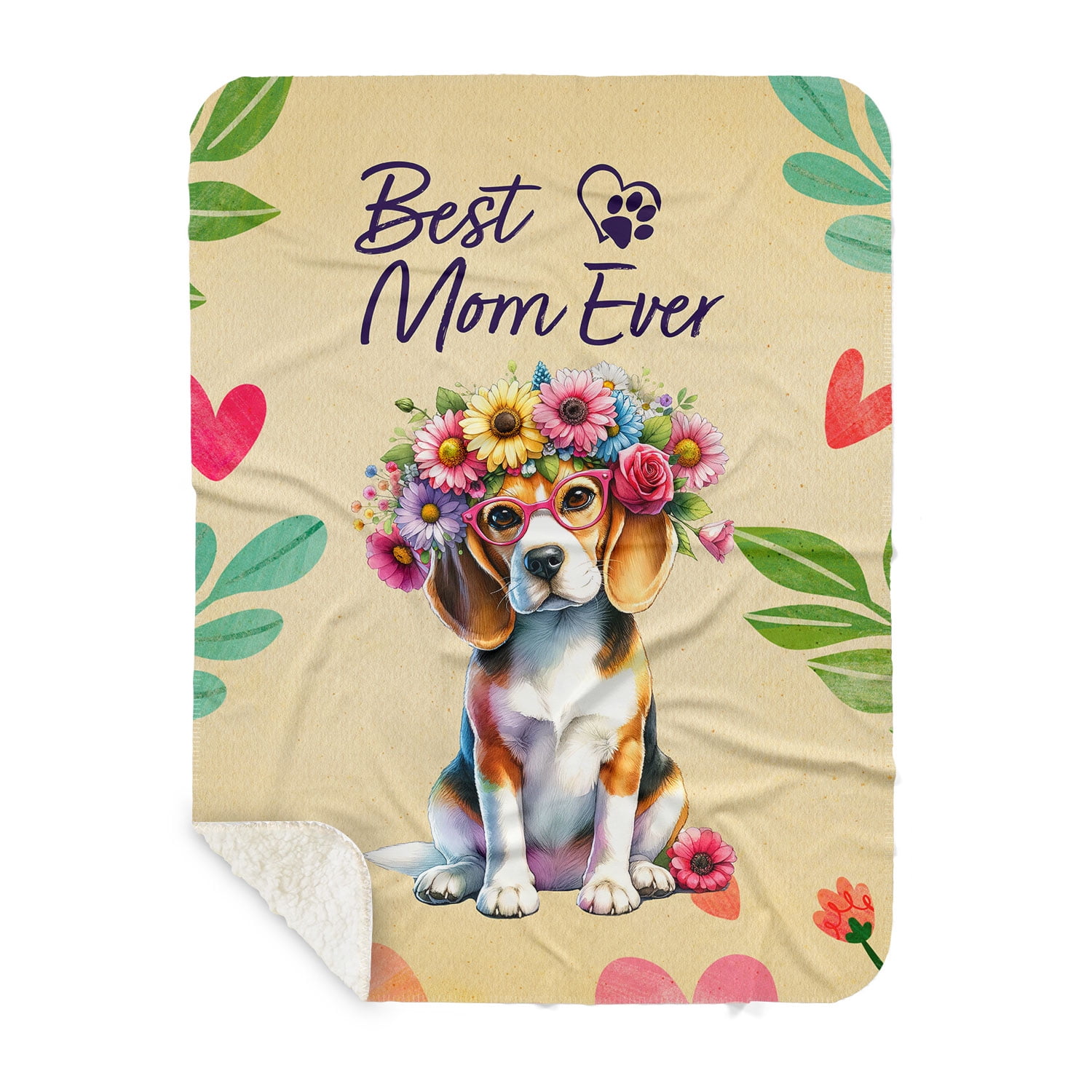 Best Beagle Mom Ever Happy Mother's Day Cozy Sherpa Blanket Beagles Dog Lover Gifts Idea Warm ...