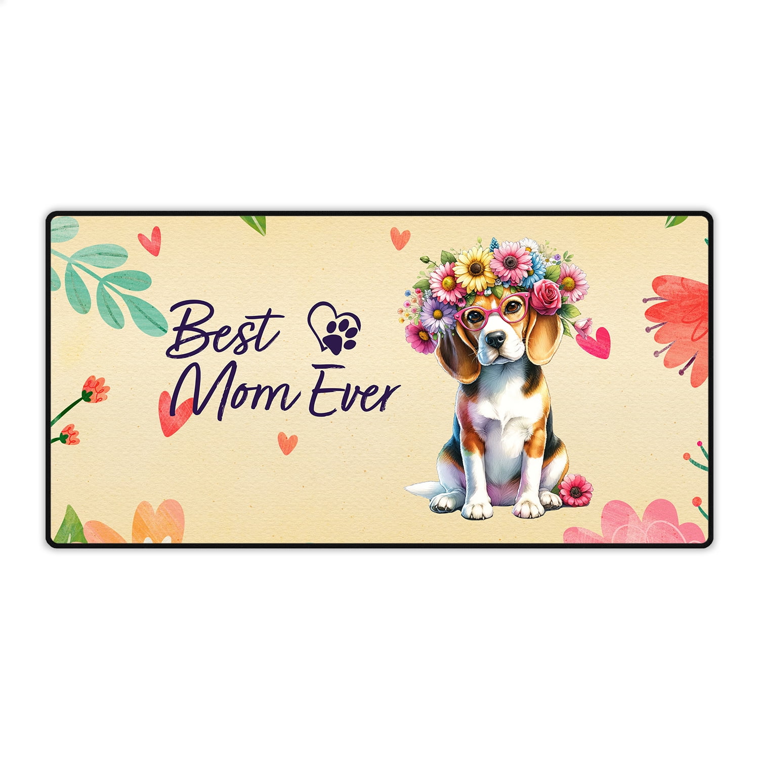 Best Beagle Mom Ever Happy Mother's Day Desk Mat Full Keyboard Mouse Pad Beagles Dog Lover Gifts ...