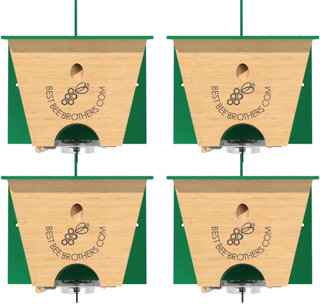 Best Bee Brothers Turbo Trap 2.0, Professional-Grade Carpenter Bee Trap for Outside with Bee ...