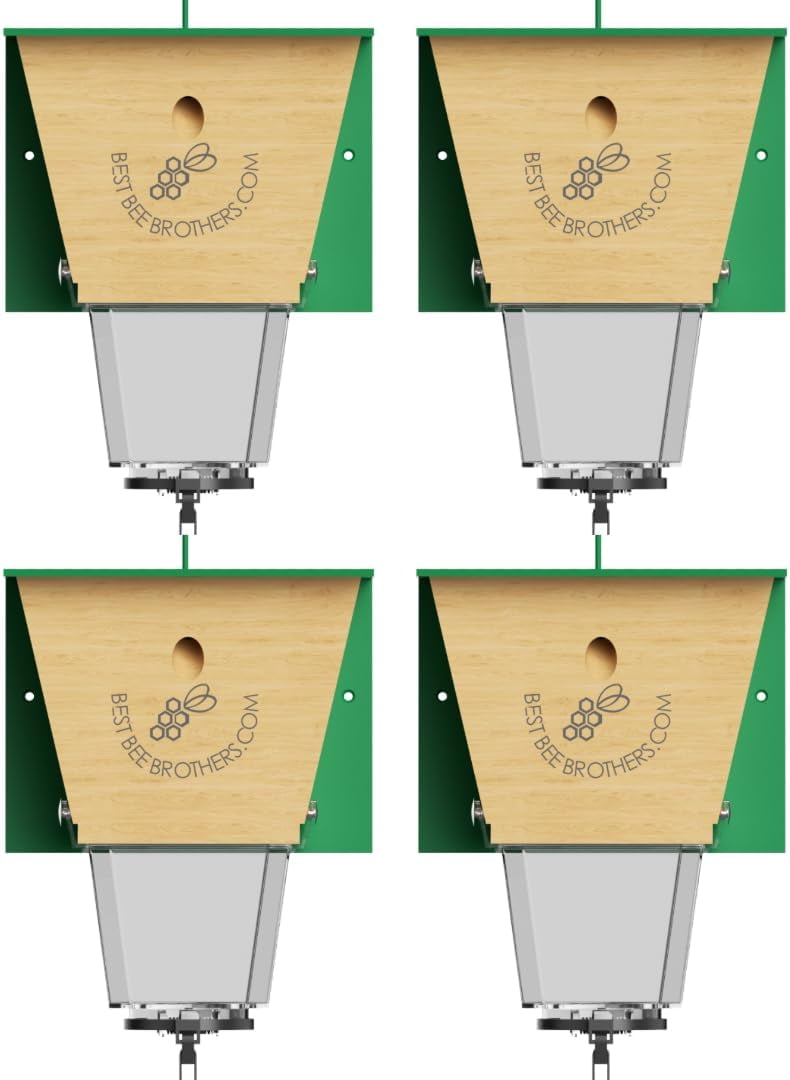 Best Bee Brothers Ultimate Pro Carpenter Bee Trap for Outside with ...