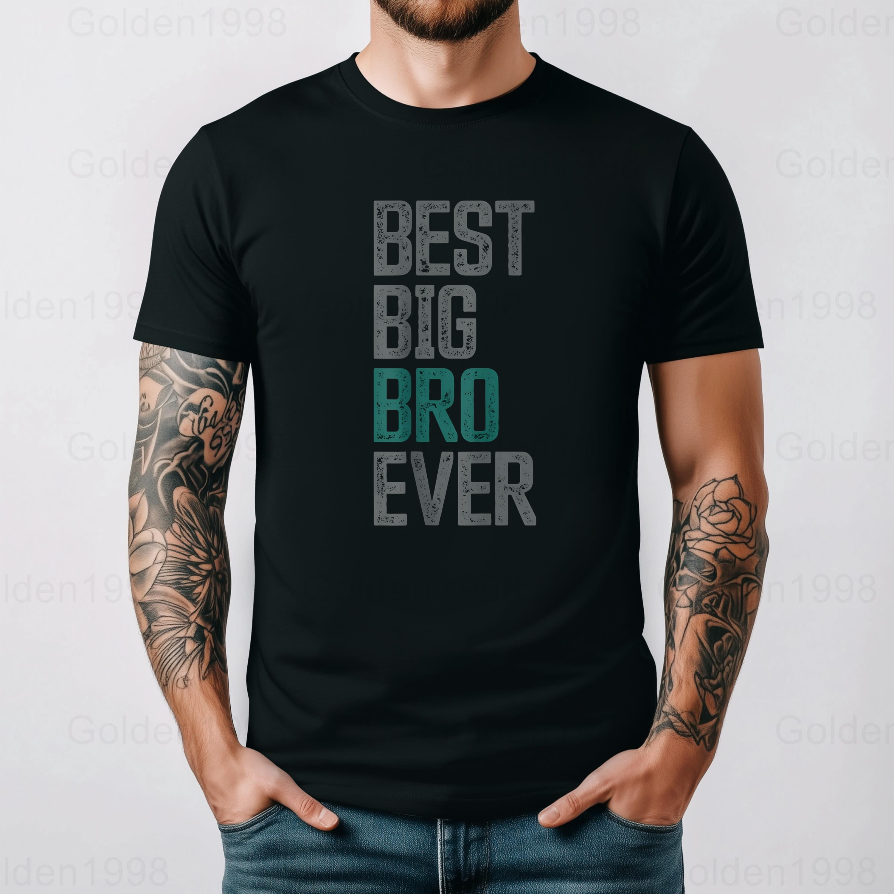 Best Big Brother Bro Ever Funny Big Bro Sibling Graphic Graphic Tee,for ...