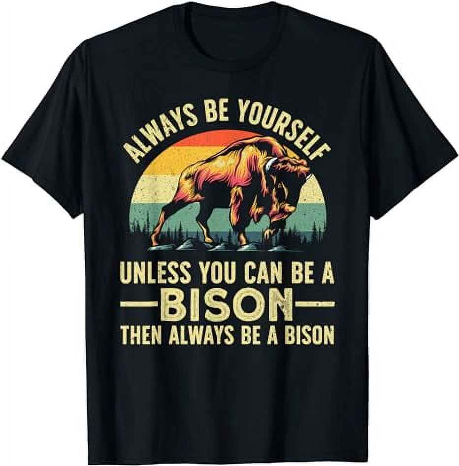 Best Bison Design For Men Women Kids Buffalo Bison Lovers T-Shirt ...