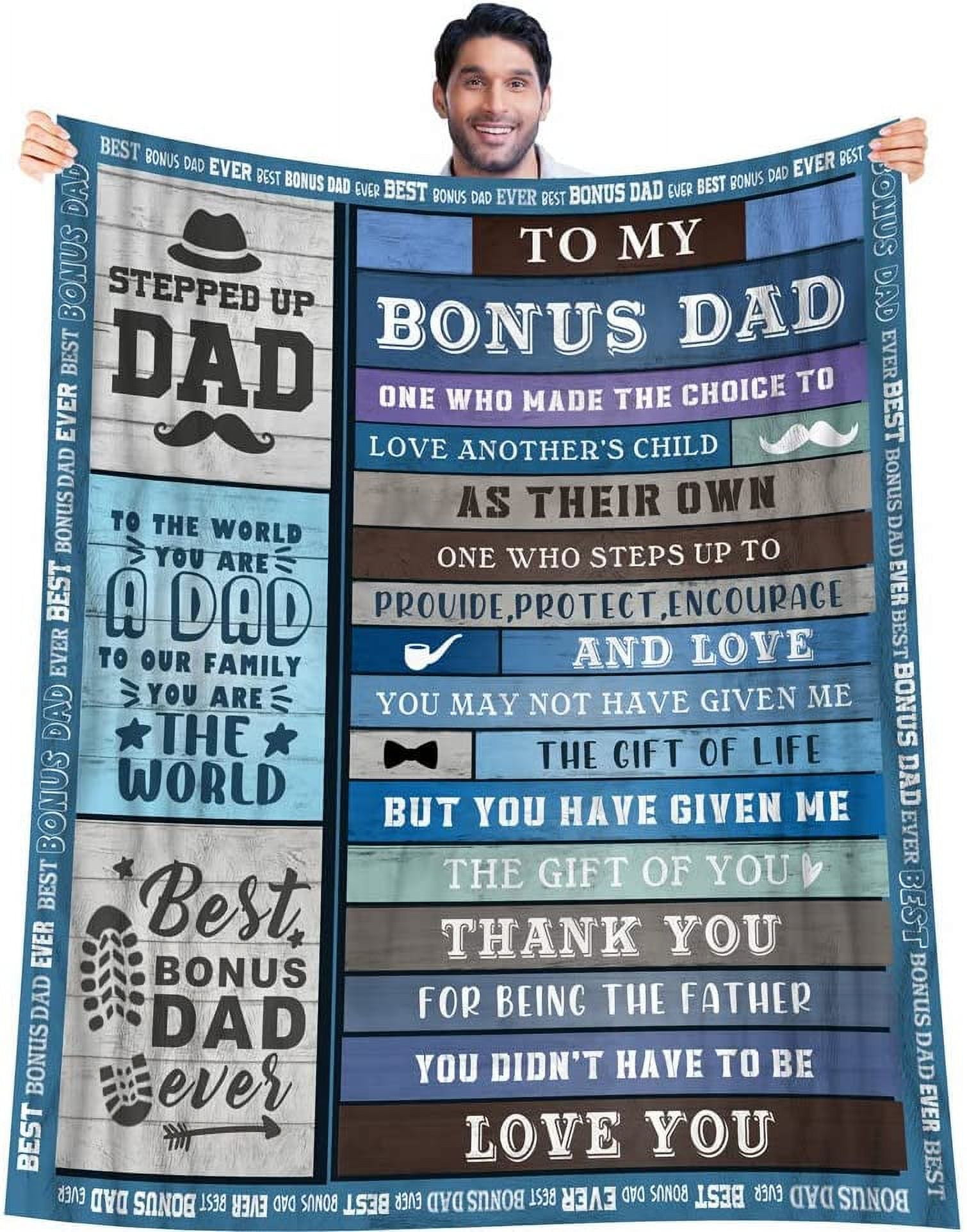 Best Bonus Dad Blanket Gifts from Daughter Son in Law Step Dad Fathers ...