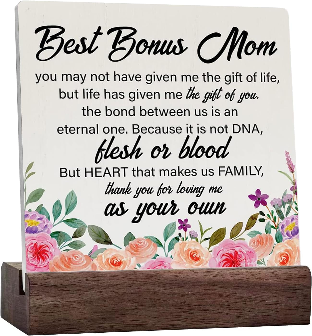 Best Bonus Mom Ceramic Table Sign Stepmom Ceramic Table Sign Decorative ...