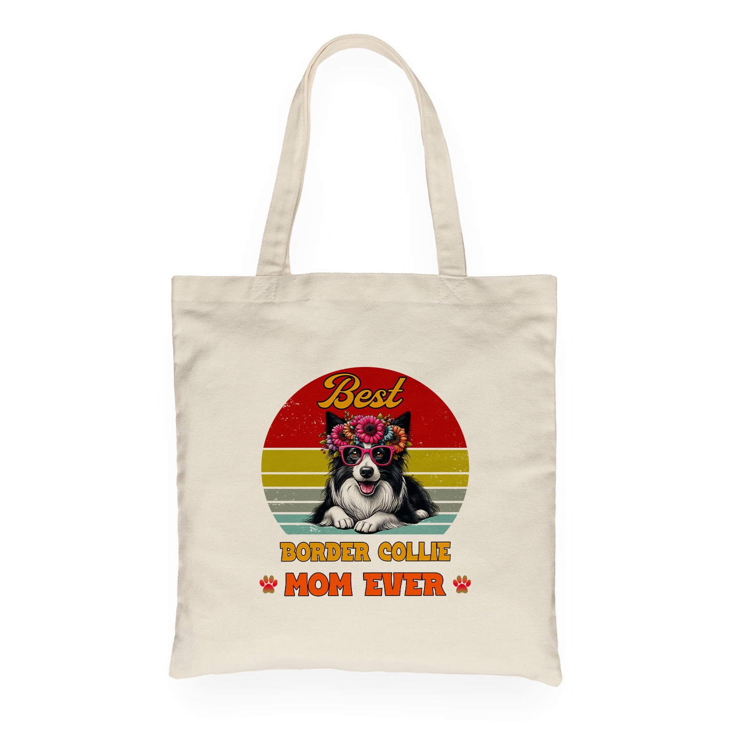 Best Border Collie Mom Ever Happy Mother's Day Canvas Tote Bag Borders ...