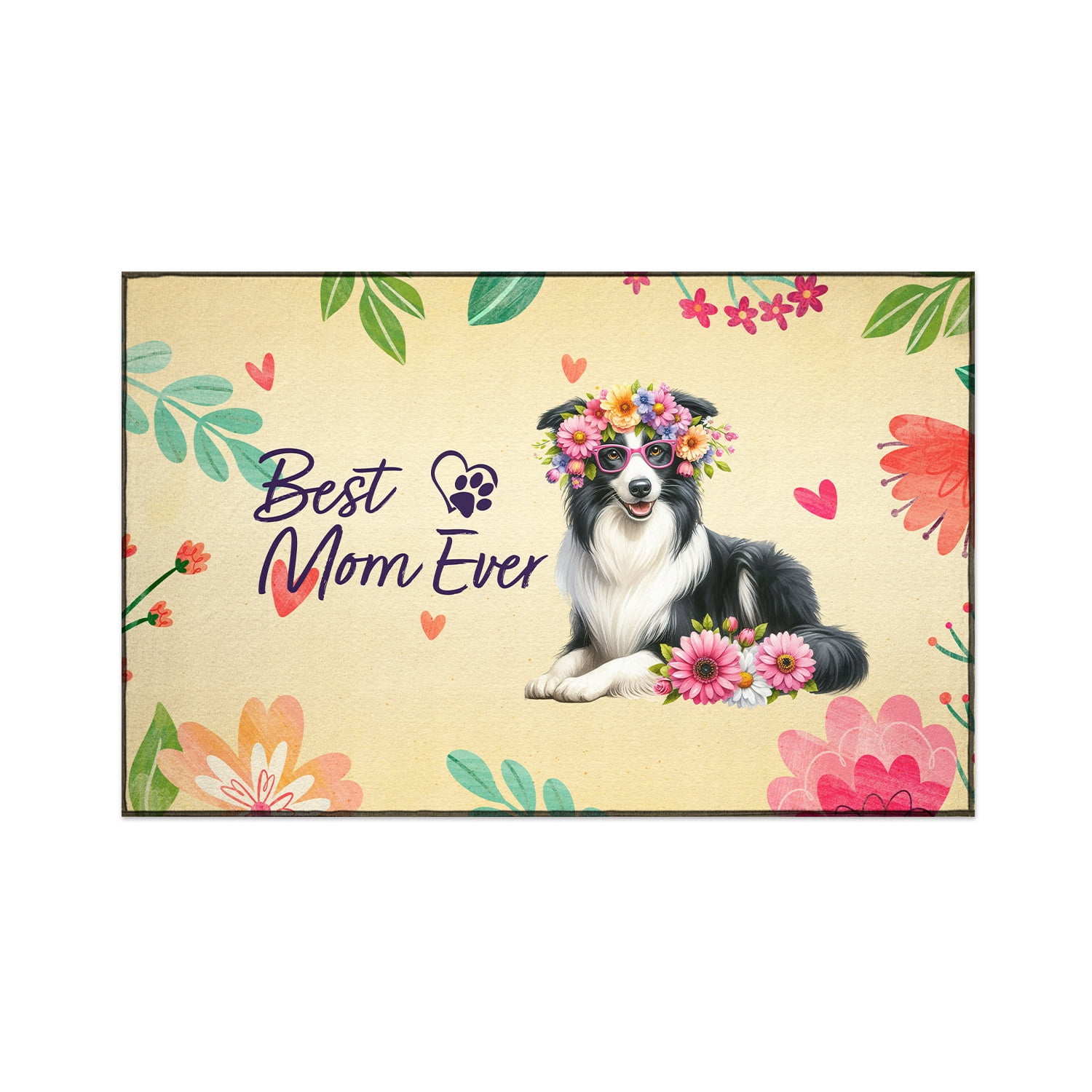 Best Border Collie Mom Ever Happy Mother's Day Indoor Rug Borders Dog ...