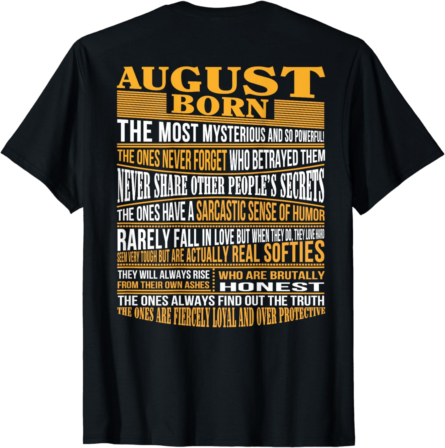Best Born in August true facts shirts for mens, womens - Walmart.com