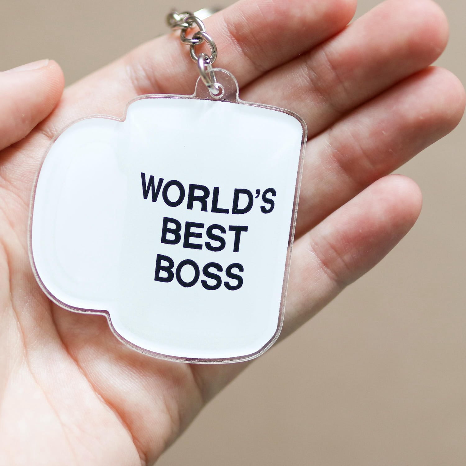 Best Boss Acrylic Keychain | Gift idea, office show, tv show, acrylic ...