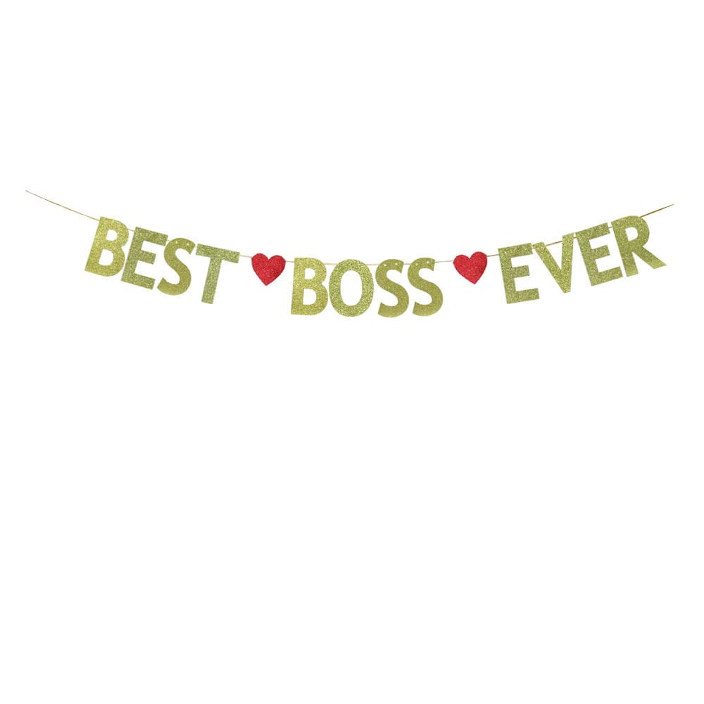 Best Boss Ever Banner,Happy Boss's Day Banner Party Balloons for Boss's ...